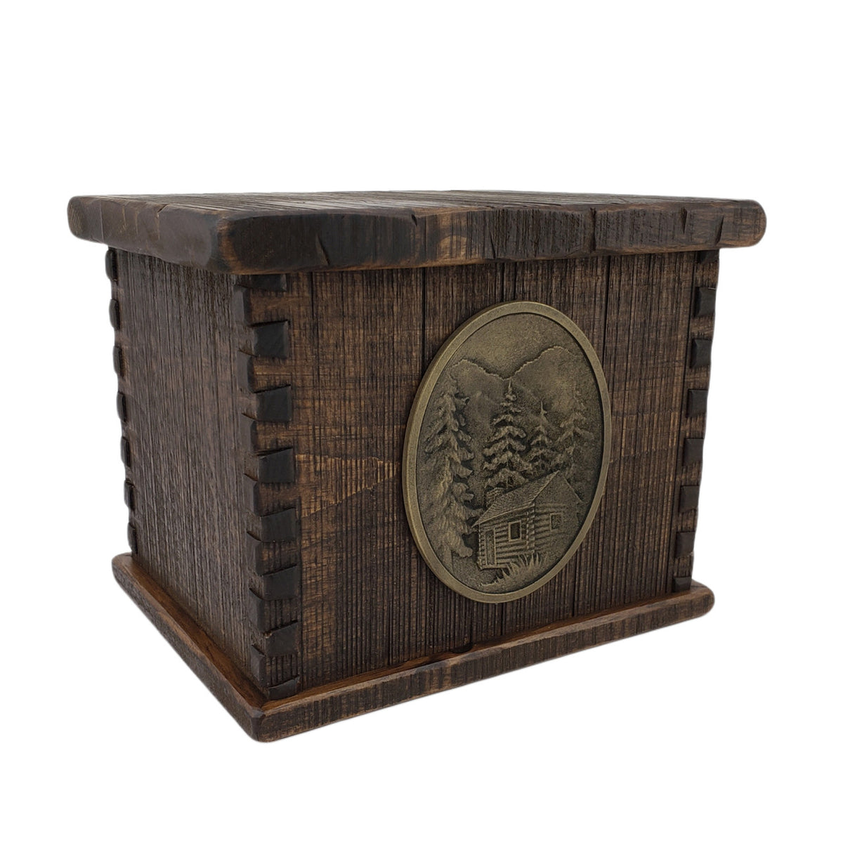 Handcrafted Vintage Wood Ultimate Companion Urn in Rustic Vintage Fini ...