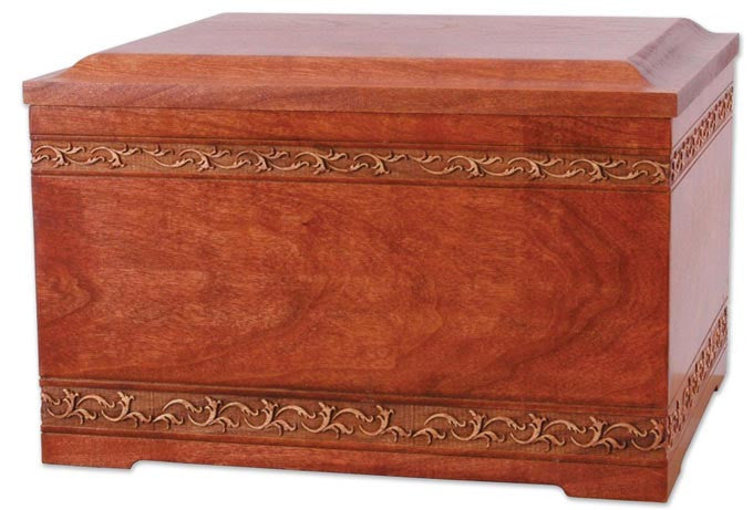 Cherry Wood Memory Chest & Urn Combo — Urns Northwest
