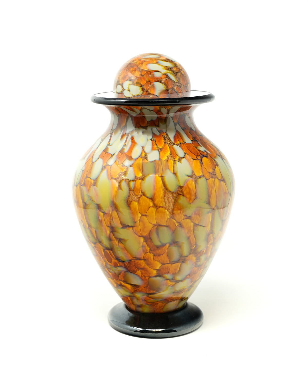 Hand Blown Glass Cremation Urn in Atlantic Oro — Urns Northwest