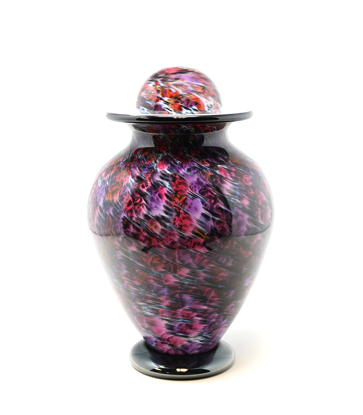 Hand Blown Glass Cremation Urn in Atlantic Ruby — Urns Northwest