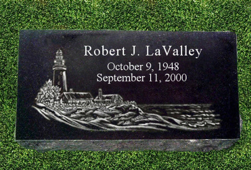 Personalized Granite Grave Marker - Lighthouse — Urns Northwest