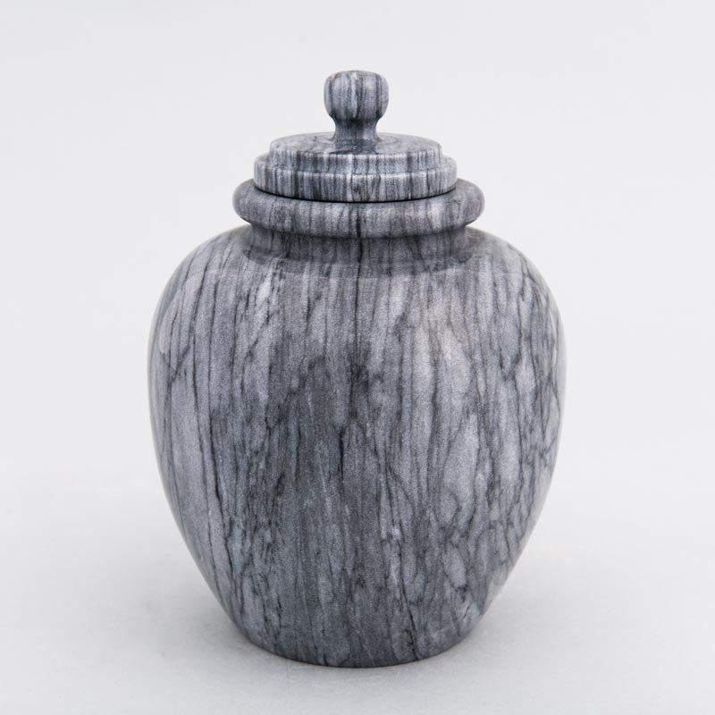 Legacy Sharing/Youth Round Natural Marble Cremation Urn in Gray — Urns ...