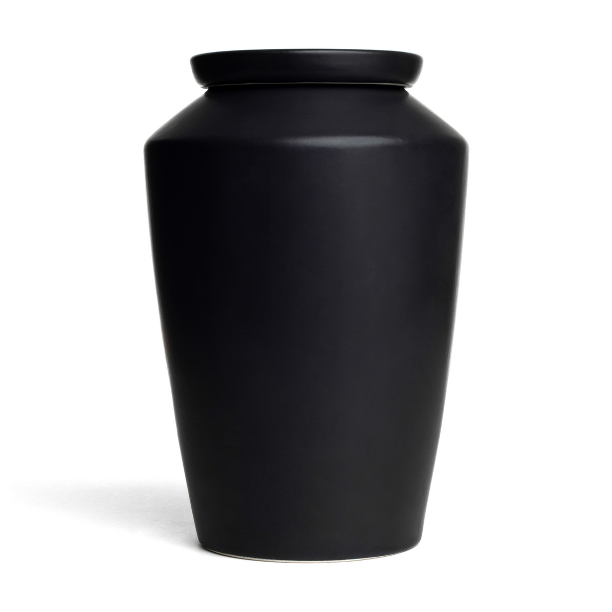 Modern Ceramic Cremation Urn in Black — Urns Northwest