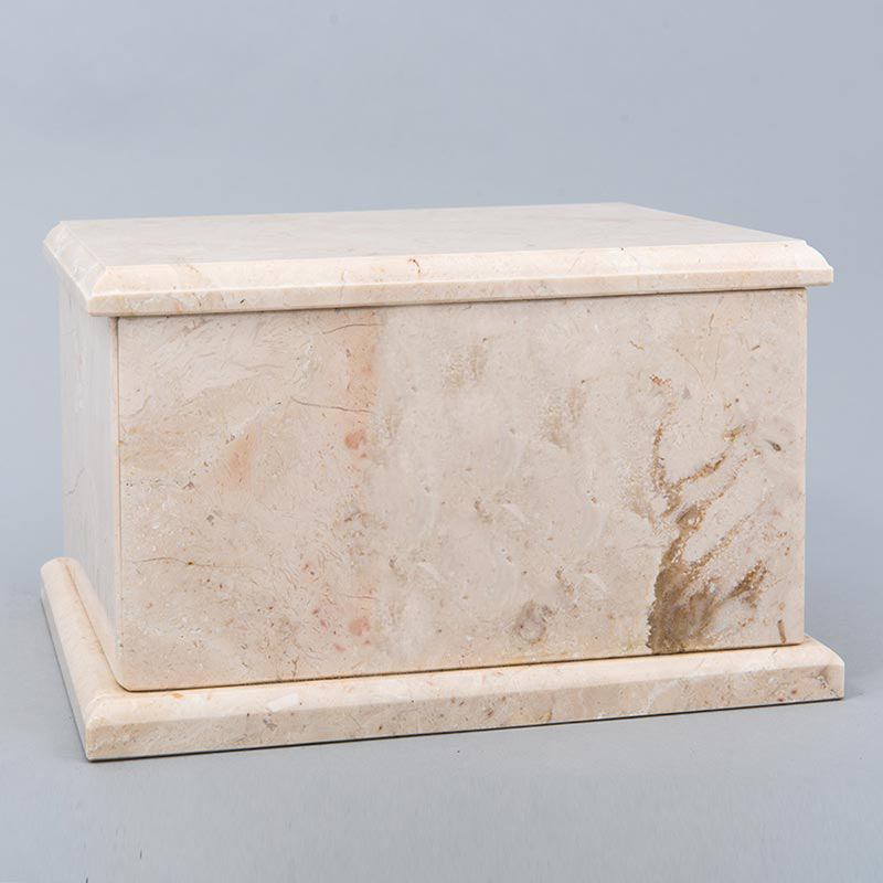 Evermore Rectangle Natural Marble Cremation Urn in Champagne — Urns ...