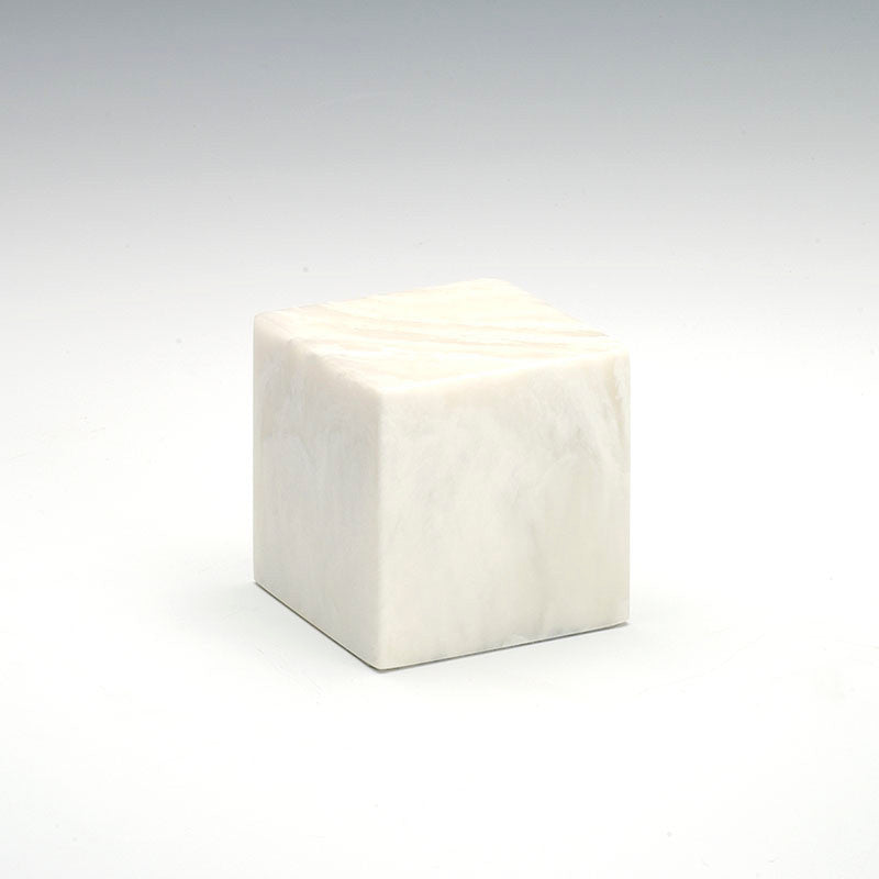 Small Cube Cultured Onyx Urn in Pearl — Urns Northwest