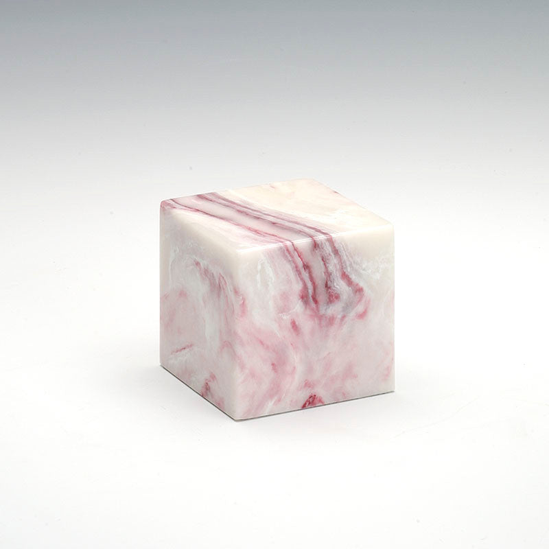 Small Cube Cultured Onyx Urn in Ruby — Urns Northwest