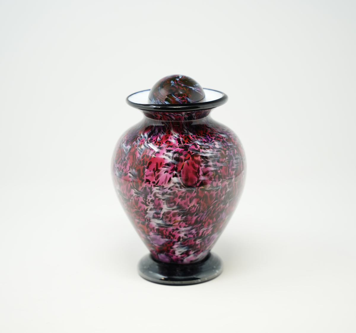 Pet Hand Blown Glass Cremation Urn in Atlantic Ruby — Urns Northwest