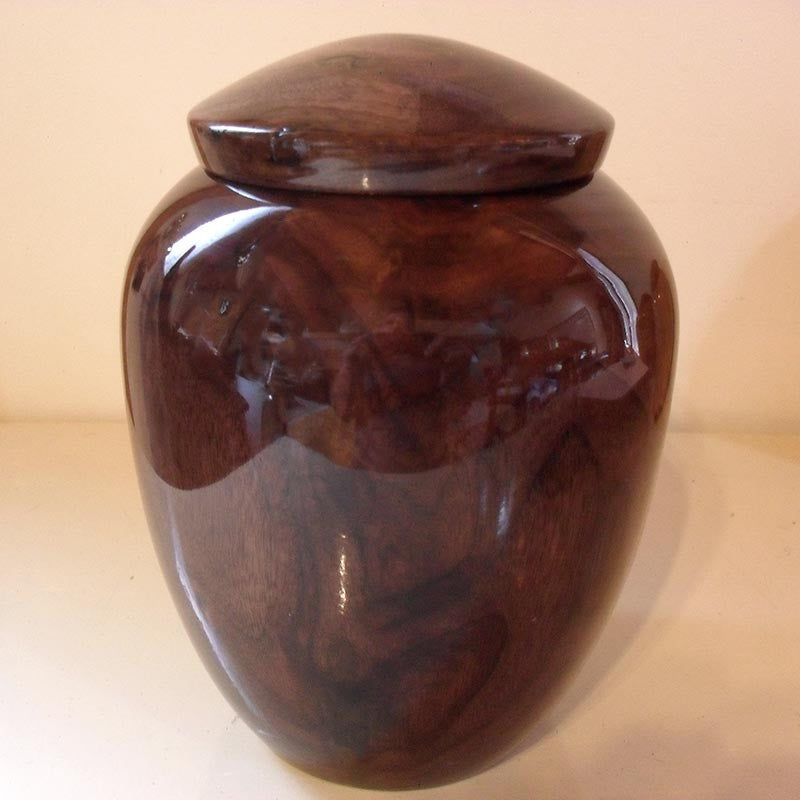 Hand Turned Pure Walnut Wood Cremation Urn — Urns Northwest