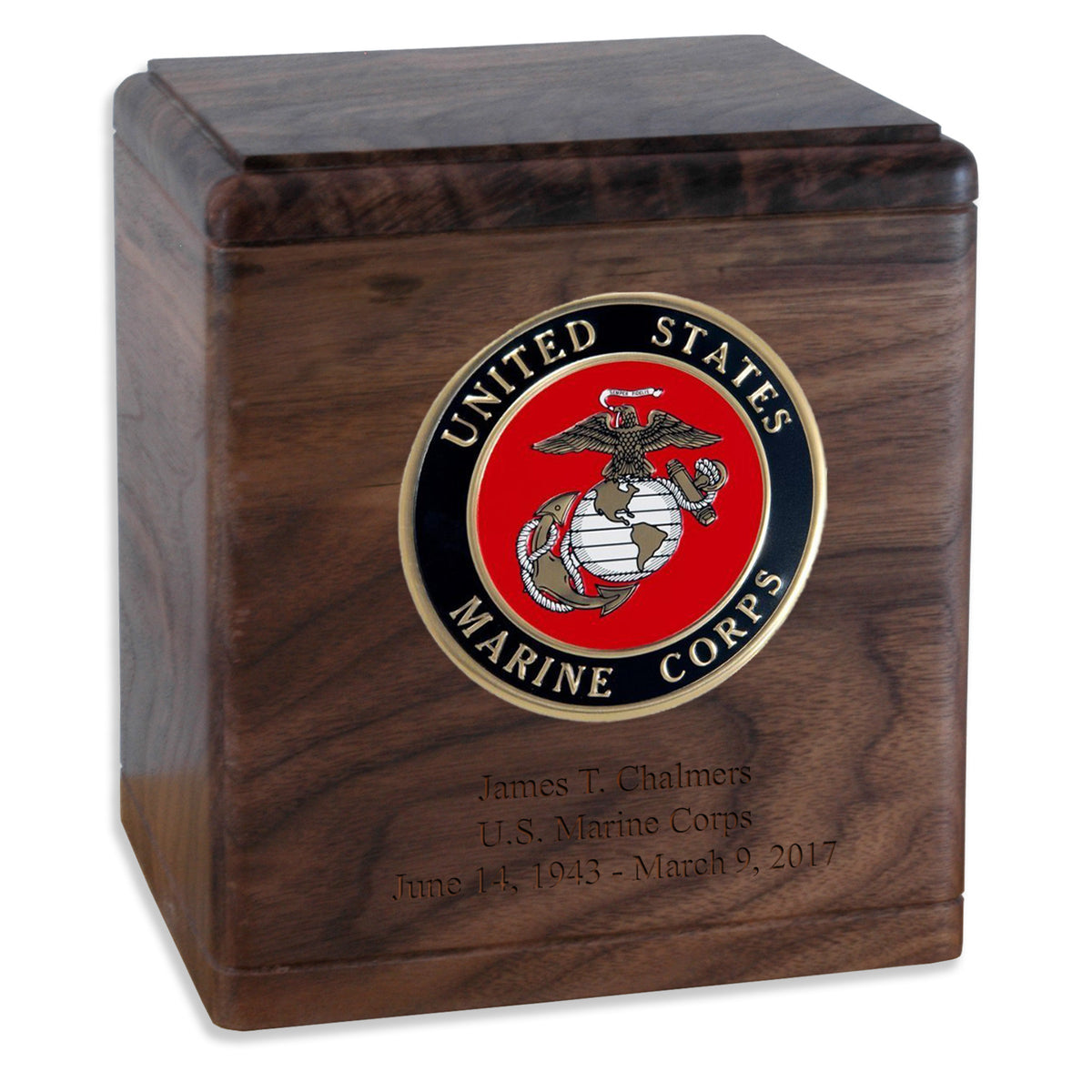 Freedom Solid Wood Military Cremation Urn Made in the USA — Urns Northwest